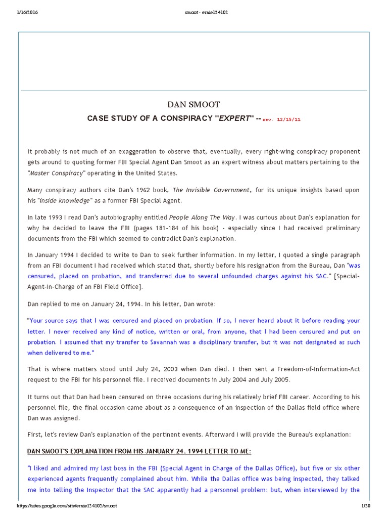 Dan Smoot Case Study of A Conspiracy - Expert - 20 | PDF | Ku Klux Klan ...