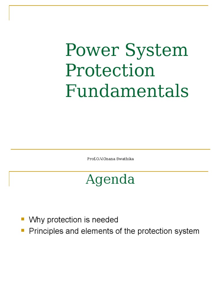 3 - Basics of Protection | PDF | Electric Power System | Relay
