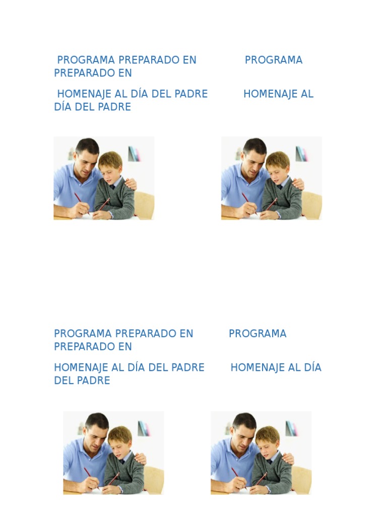 PROGRAma Dia Del Padre | PDF