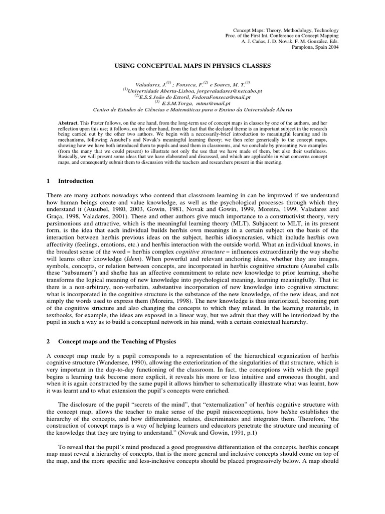 Using Conceptual Maps in Physics Classes | PDF | Constructivism (Philosophy Of Education) | Concept