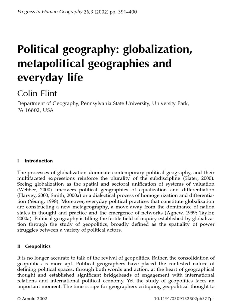 12 Colin Flint | PDF | Geopolitics | Globalization