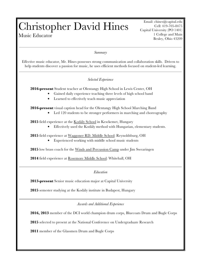 Christopher Hines Resume March 30 2017 | PDF