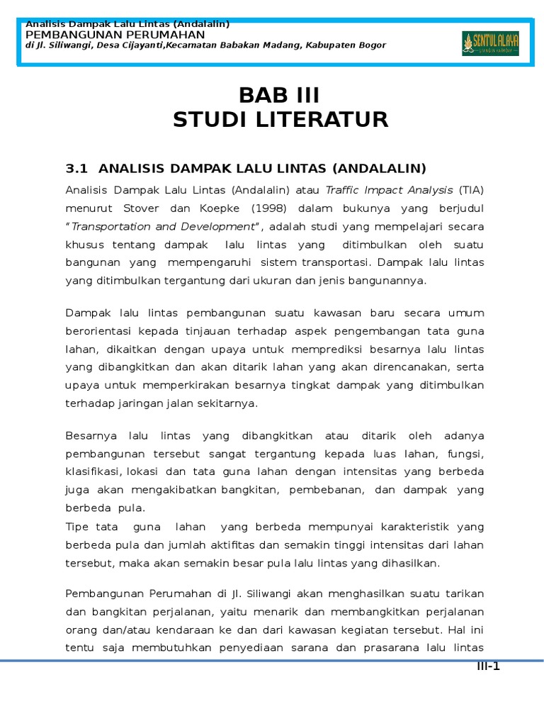 BAB 3 Studi Literatur | PDF