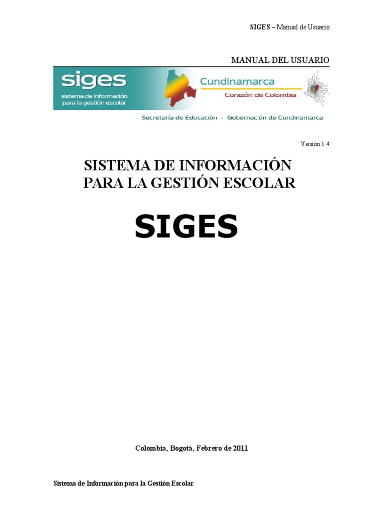 Manual de Usuario del Sistema SIGES | PDF | Usuario (informática ...