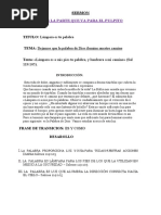 Formato de Bosquejo para Predicar Un Sermón | PDF | Sermón | Salmos