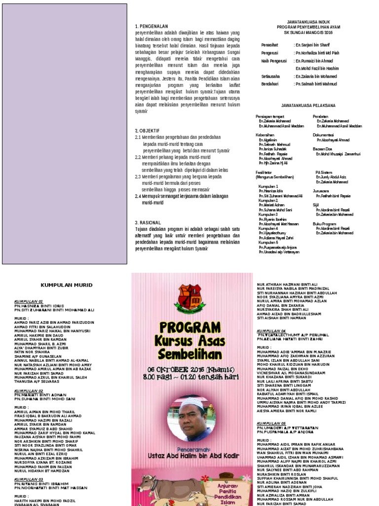 Buku Program Kursus Asas Sembelihan | PDF