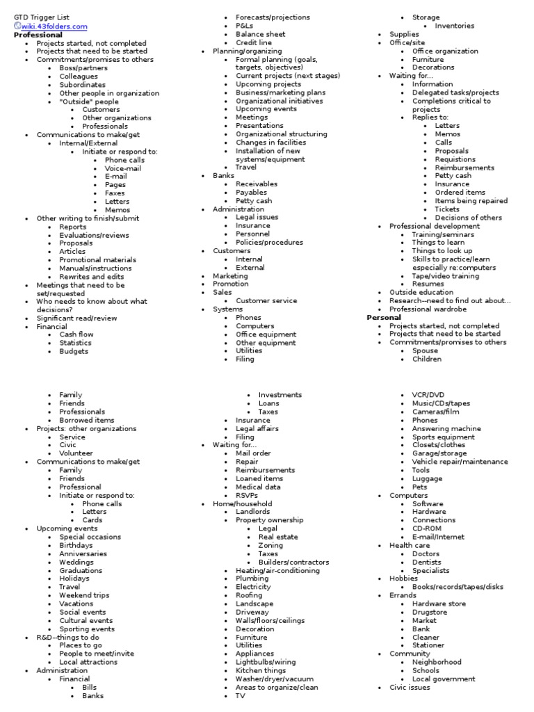 GTD Trigger List | PDF | Hardware | Computing And Information Technology