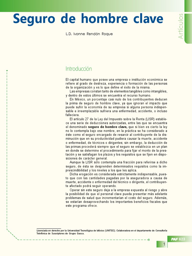 PAF623 Seguro de Hombre Clave PDF | PDF | Póliza de seguros | Seguro