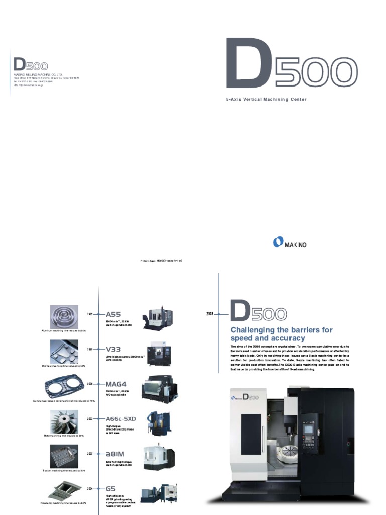 D500 | PDF | Bearing (Mechanical) | Machining