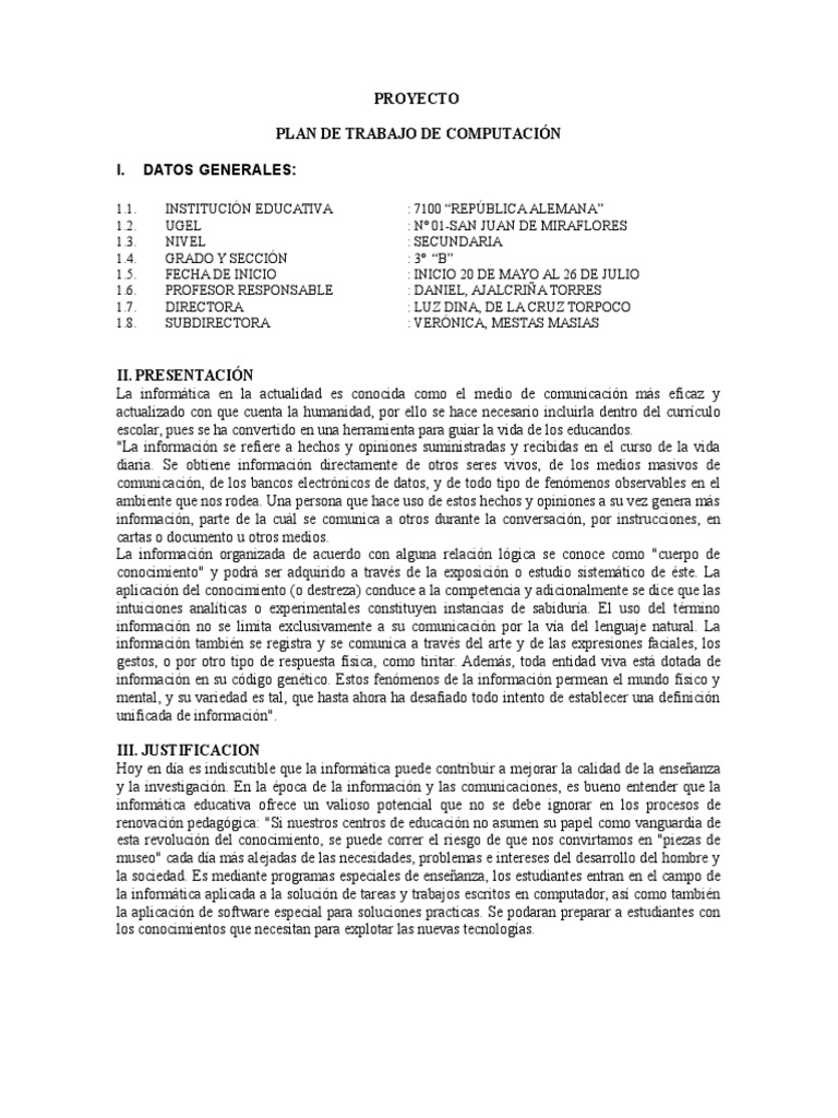 Proyecto de Computacion | PDF | Microsoft PowerPoint | Aprendizaje