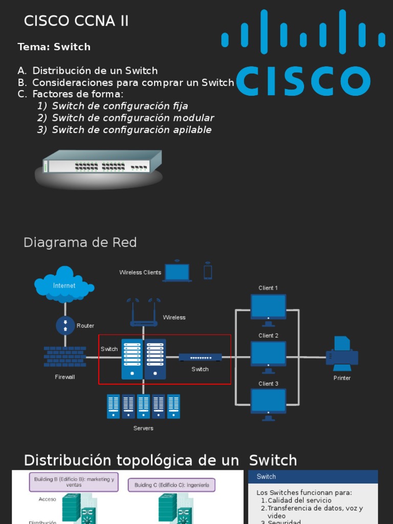 Configuración y factores de selección de Switches en redes Cisco CCNA ...