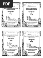 Contoh Kartu SPP Les Privat | PDF