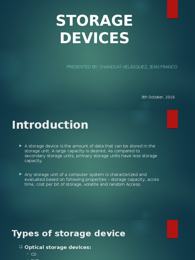 Storage Devices Pdf Computer Data Storage Usb Flash Drive