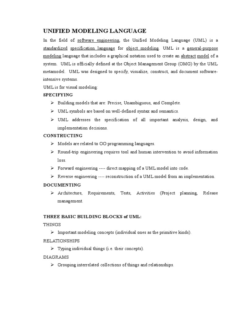Unified Modeling Language: Specifying | PDF | Unified Modeling Language | Use Case