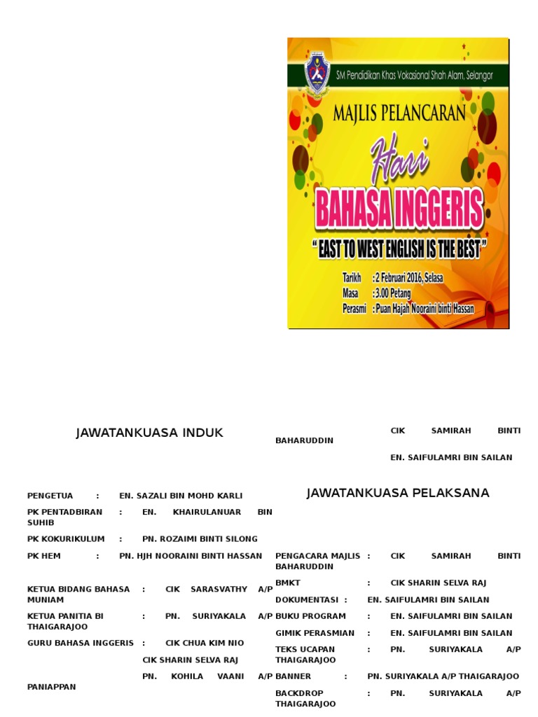 Buku Program English Day | PDF