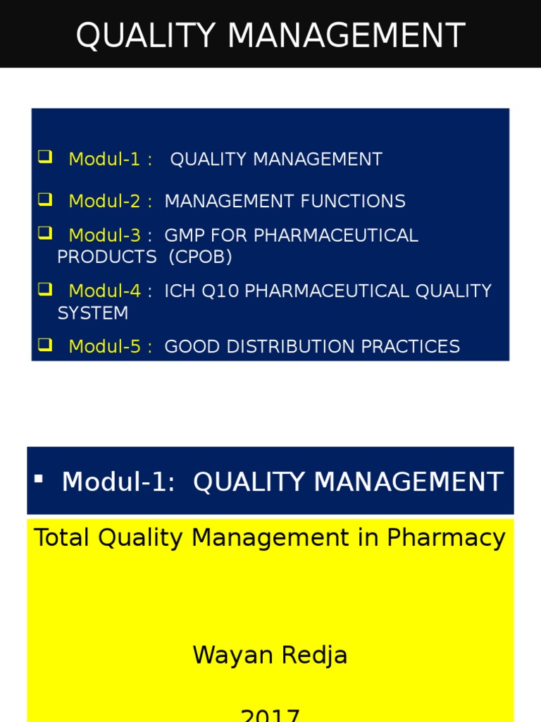 Modul-1 QM 2017 | Quality Management | Quality Management System