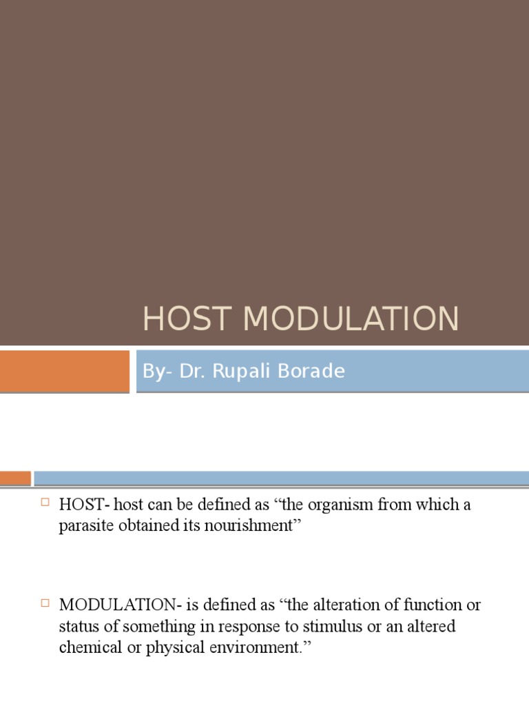 Lect 1 Host Modulation | PDF | Inflammation | Lipopolysaccharide