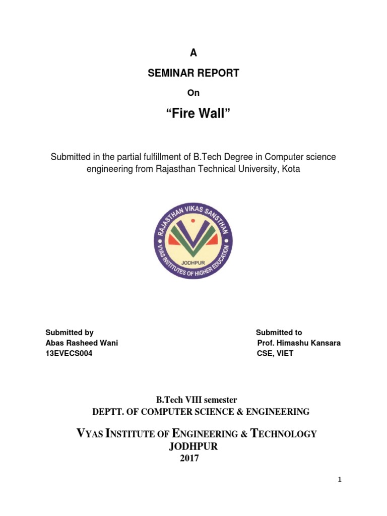 Report Firewall | PDF | Firewall (Computing) | Port (Computer Networking)