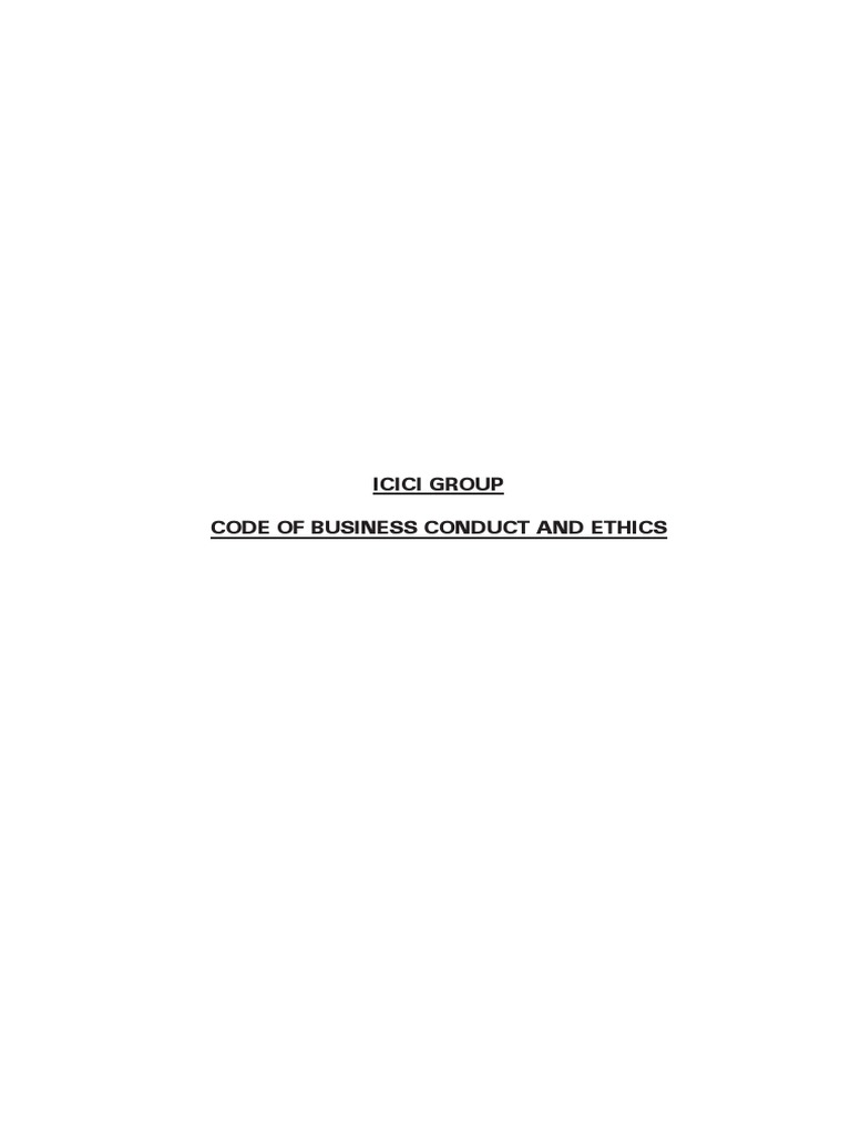 Code of Business Conduct Ethics PDF | PDF