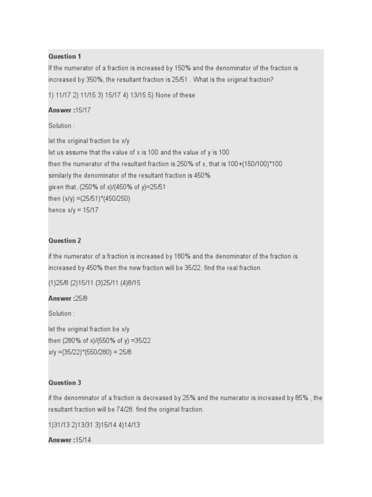 Percentage Pdf Fraction Mathematics Economies