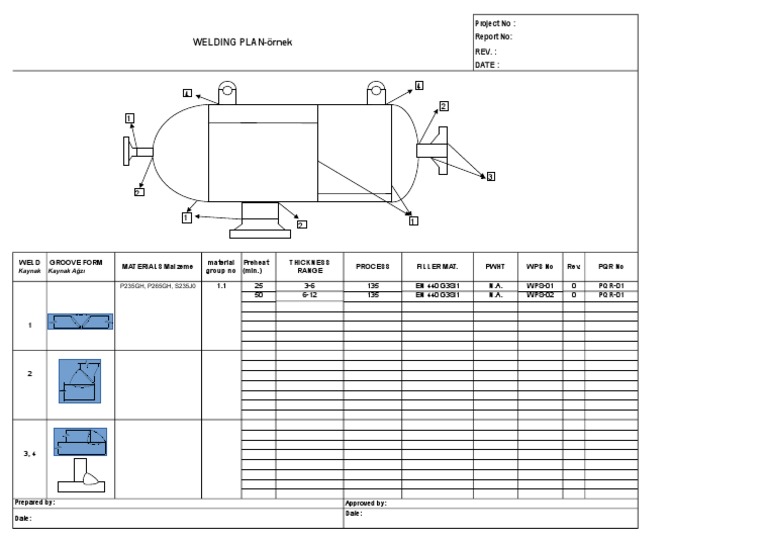Weld Map, Kaynak Plani-Örnek | PDF | Electric Heating | Welding