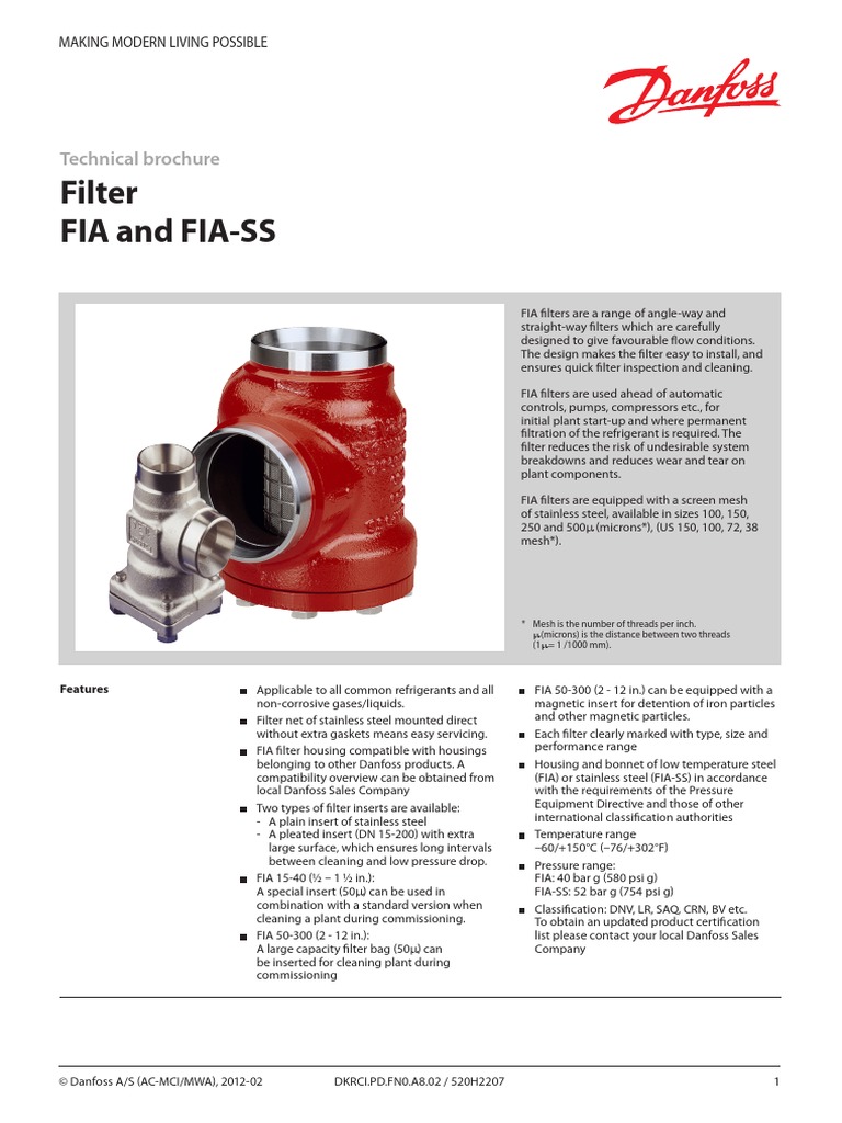 Strainers Danfoss | PDF | Pump | Pipe (Fluid Conveyance)