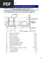 Sample Design Calculation - Vessel Supported On Lugs | PDF