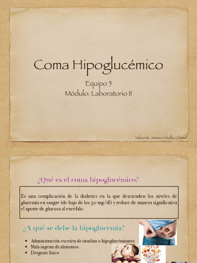 Coma Hipoglucémico: Causas y Tratamiento | PDF | Hipoglucemia ...