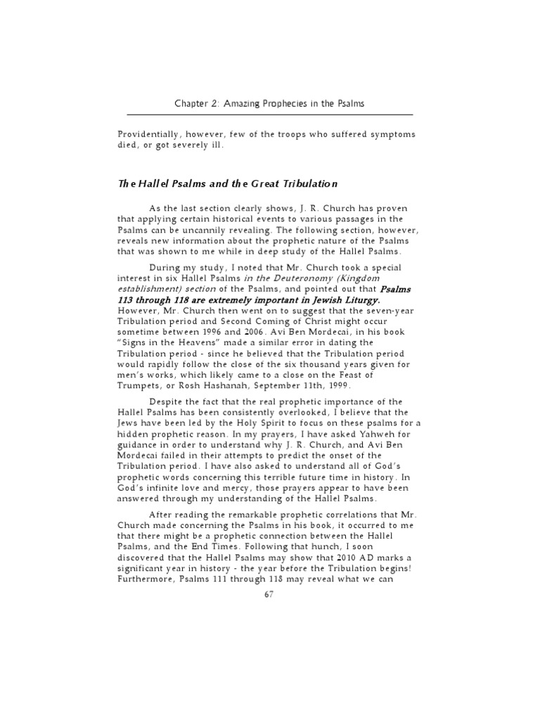 The End Time Prophecies Hidden in Hallel Psalms 110 Thru 118 - Book ...