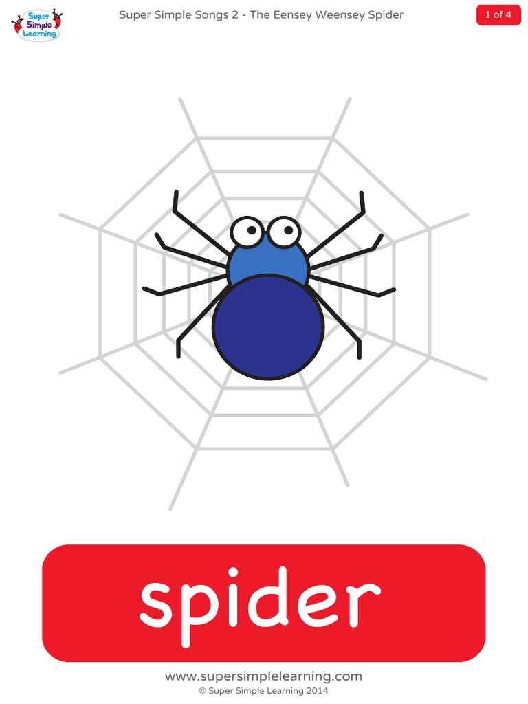 The Eensey Weensey Spider Flashcards PDF | PDF