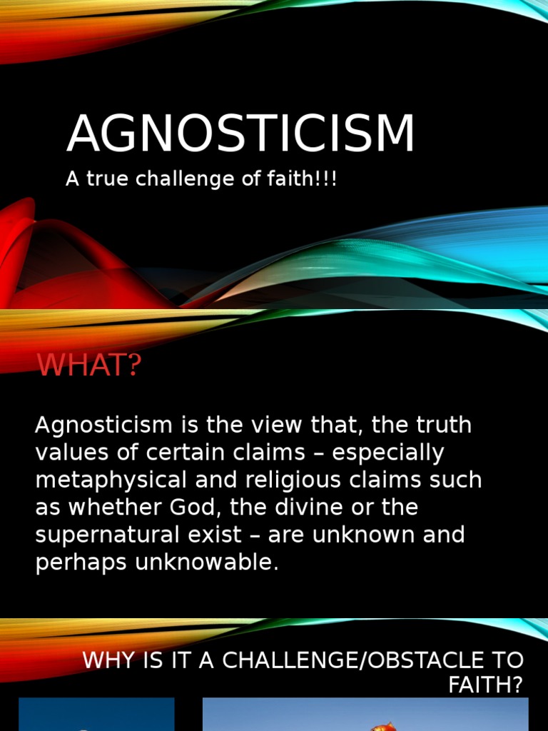 Agnosticism - Project | PDF | Agnosticism | God