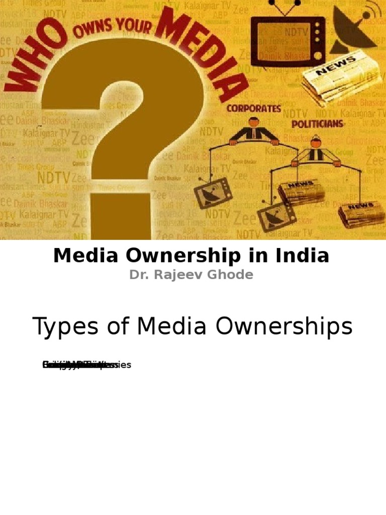 Media Ownership in India | PDF | Freedom Of The Press | Entertainment