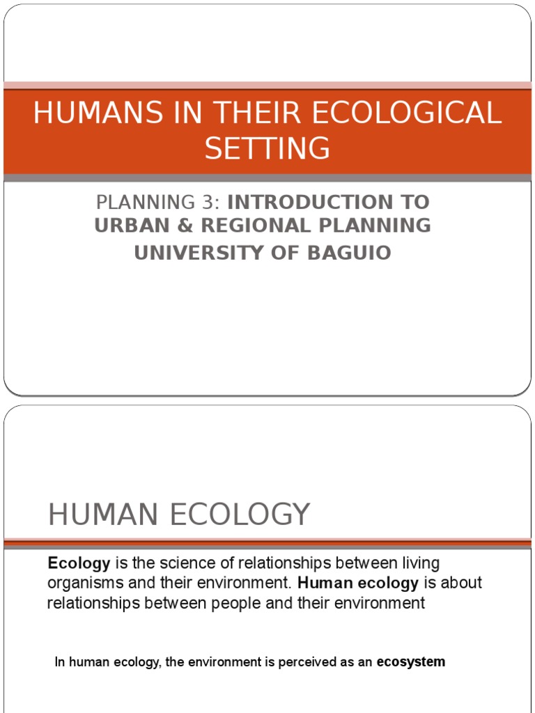 Docslide - Us - Humans in Their Ecological Setting | PDF