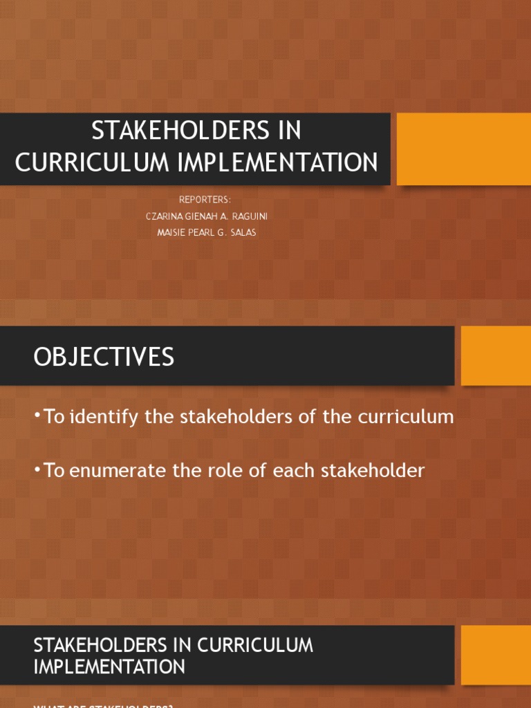 Stakeholders in Curriculum Implementation | PDF | Curriculum ...