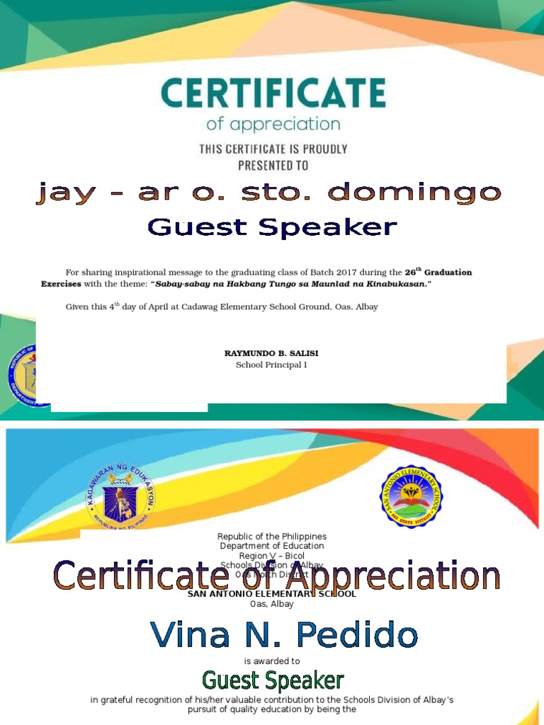 Guest Speaker Certificate | PDF