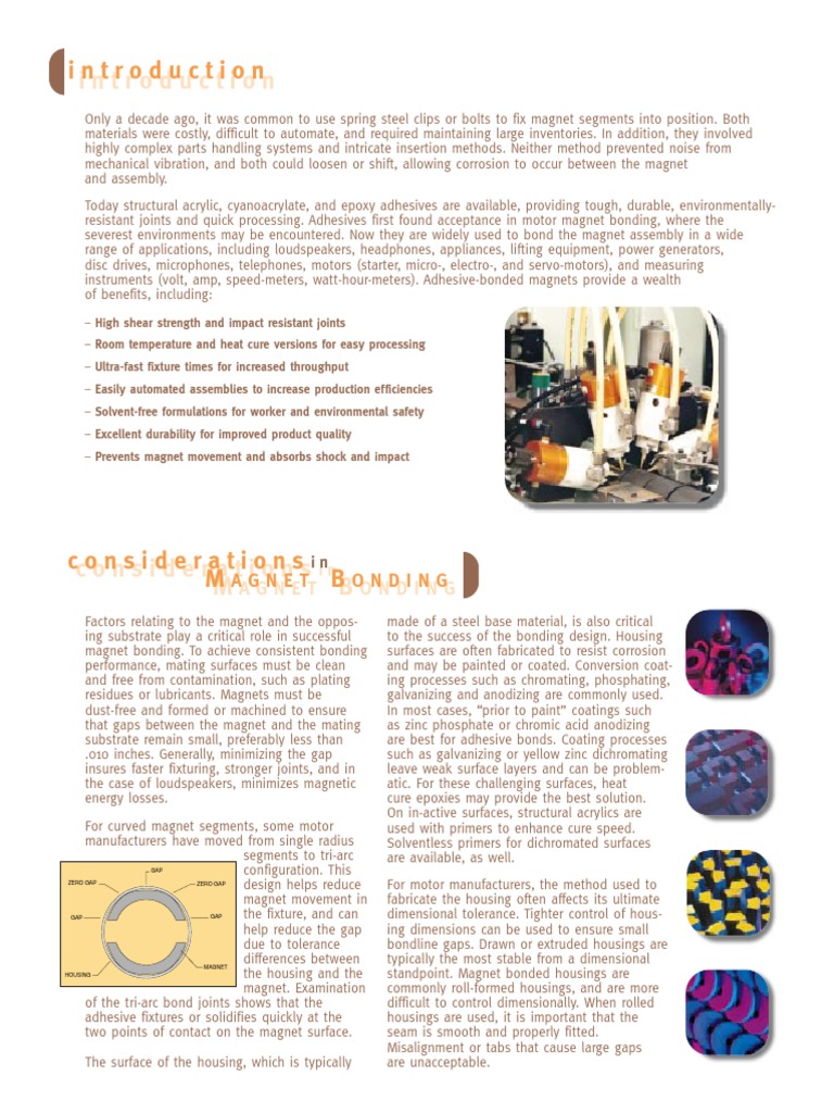 Design Guide For Bonding Magnets | PDF | Adhesive | Magnet