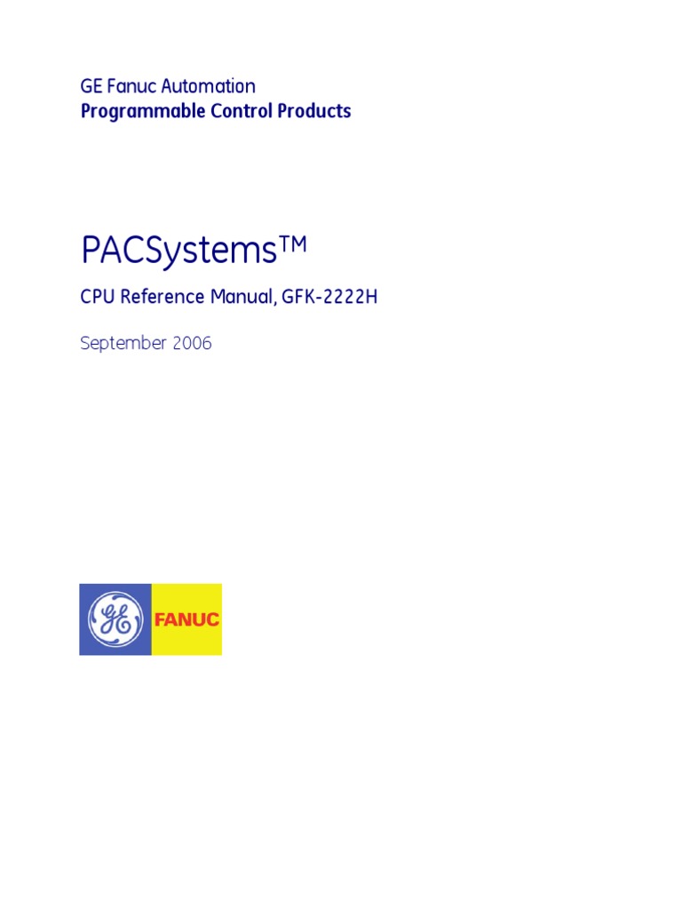 Pac Rx3i Cpu Manual - Gfk2222h | PDF | Central Processing Unit | Embedded System
