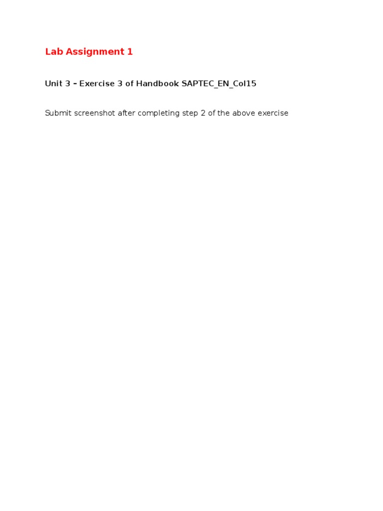 SAPTEC Lab Assignment 1 Submission Guide | PDF