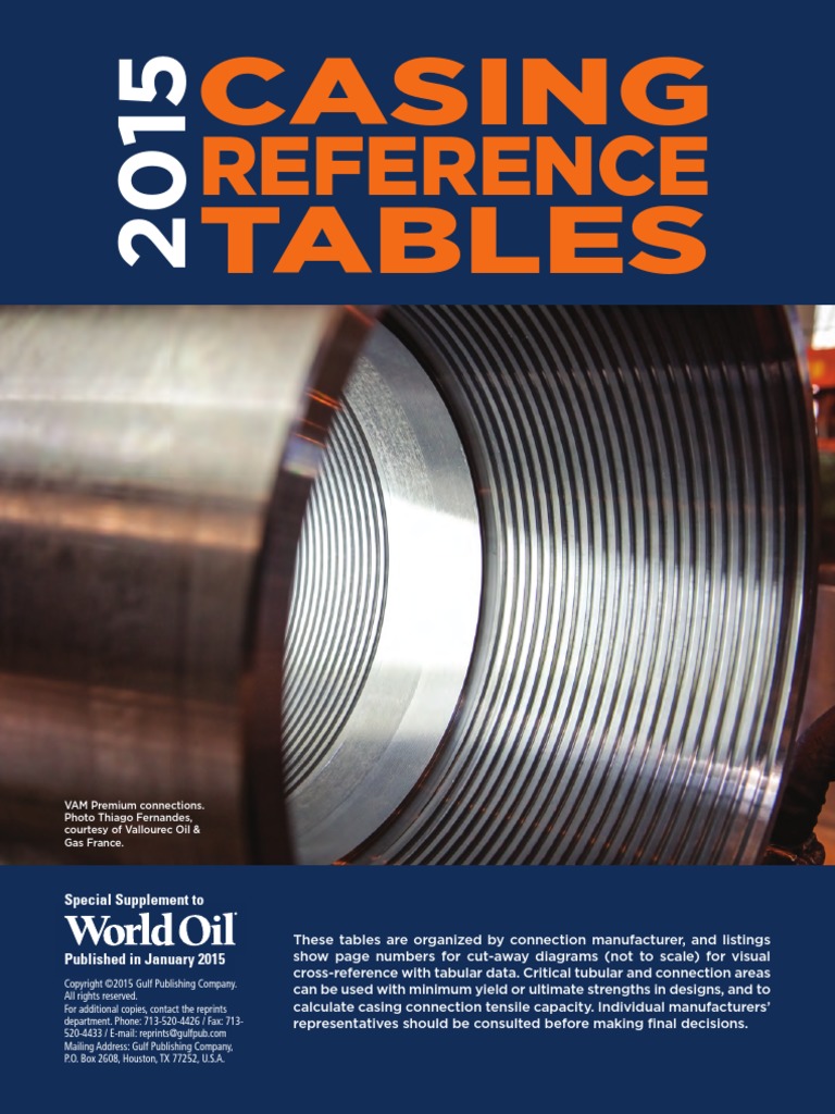 Casing Tables PDF | PDF | Liquefied Natural Gas | Pipe (Fluid Conveyance)