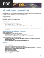 Grade 5 Moon Phases Lesson Plan | PDF | Moon | Astronomy