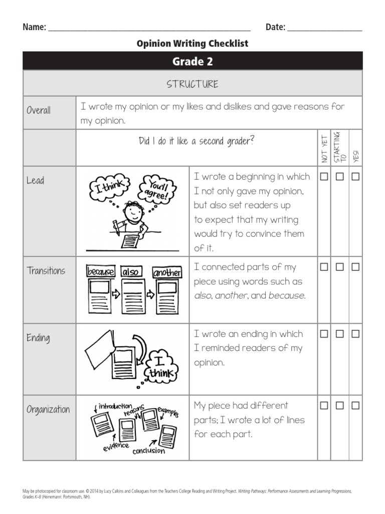 Opinion Student Checklist | PDF | Text | Cognition