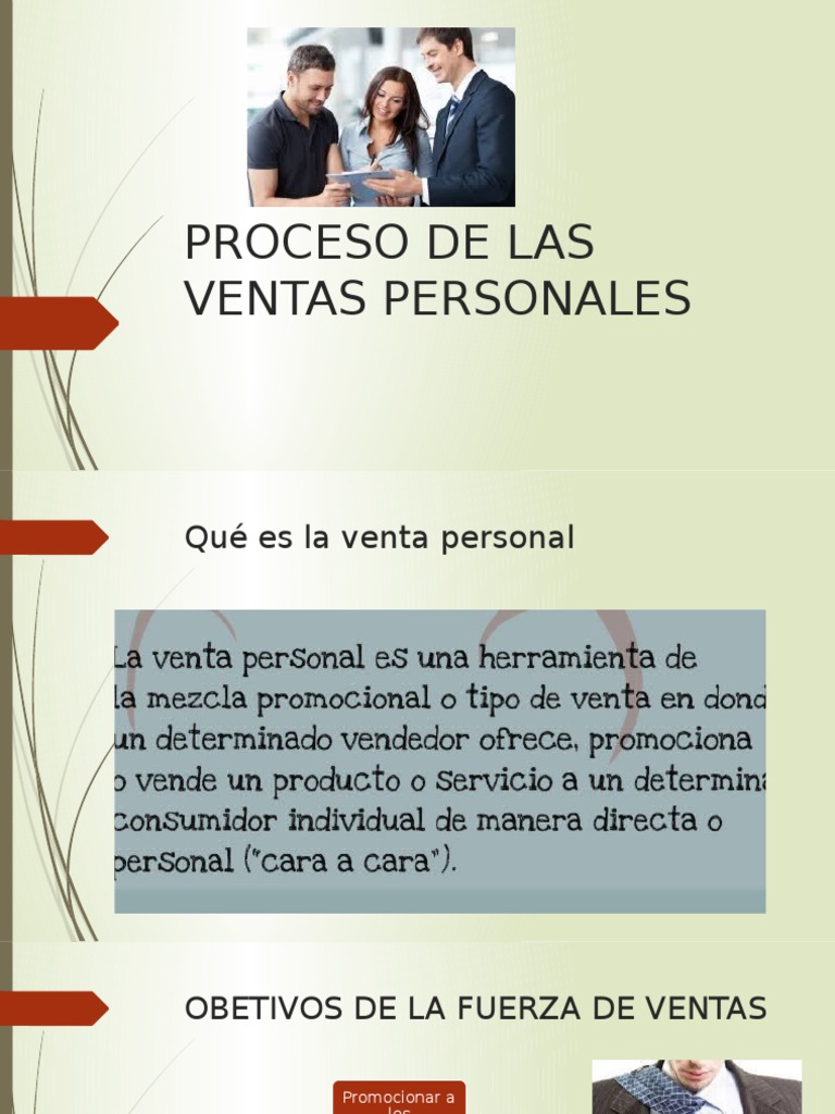Proceso de Las Ventas Personales | PDF | Cliente | Producto (Negocio)