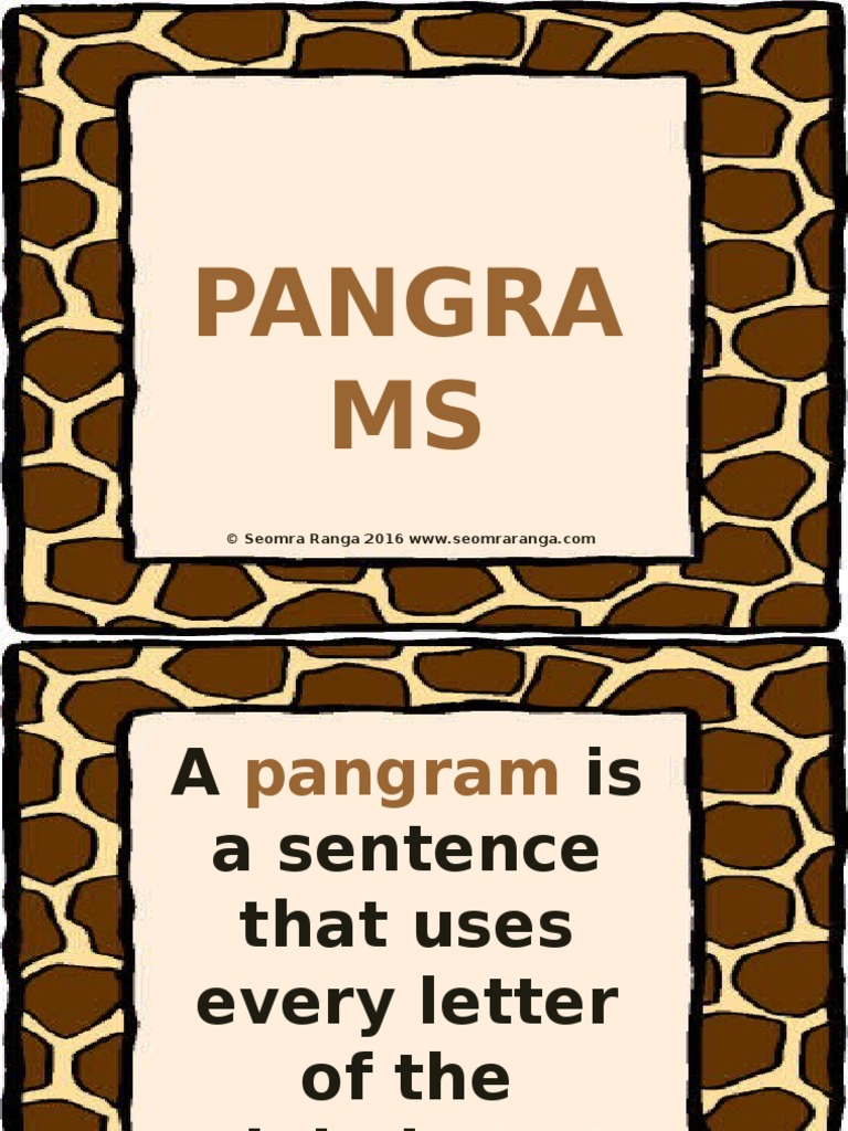 Pangrams | PDF