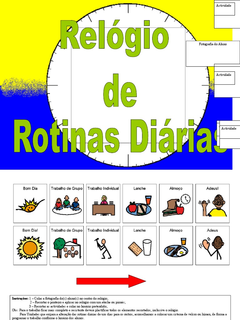 Relogio de Rotinas Diarias | PDF