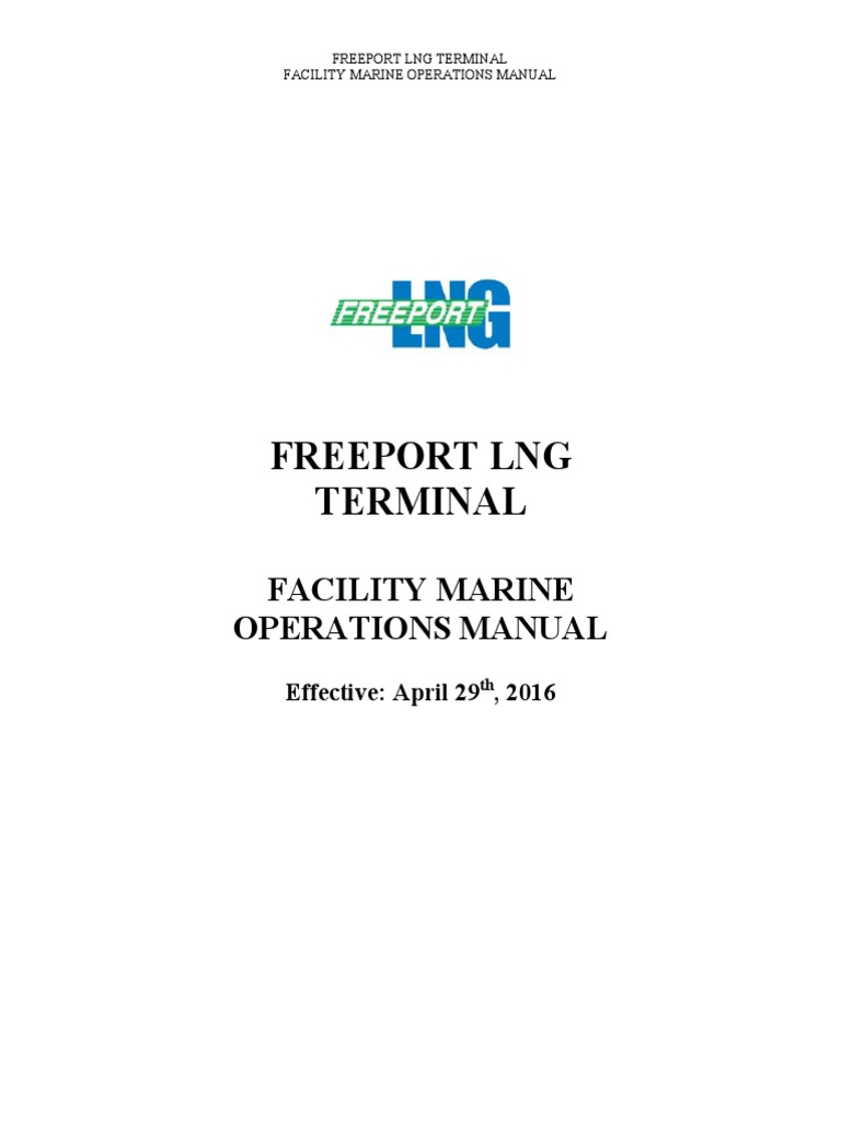 Freeport LNG Terminal Operations Manual | PDF | Ships | United States ...