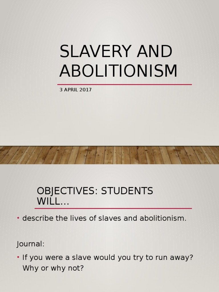 Slavery and Abolitionism 1 | PDF | Abolitionism In The United States ...
