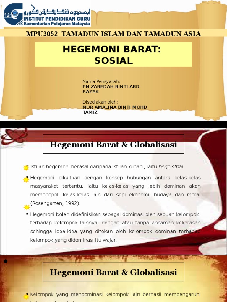 Hegemoni Barat dan Dampaknya pada Sosial | PDF | Ilmu Sosial | Sejarah