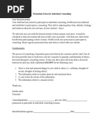Consent School Counseling Form | PDF