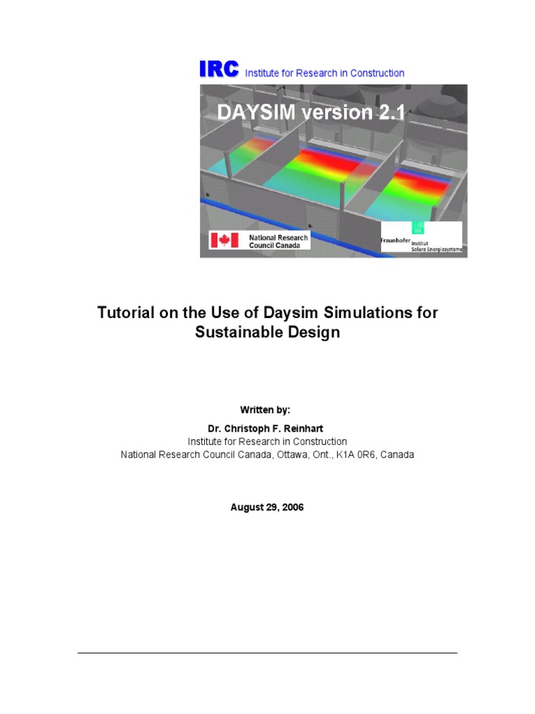 Daysim Tutorial PDF | PDF | Computer Simulation | Lighting