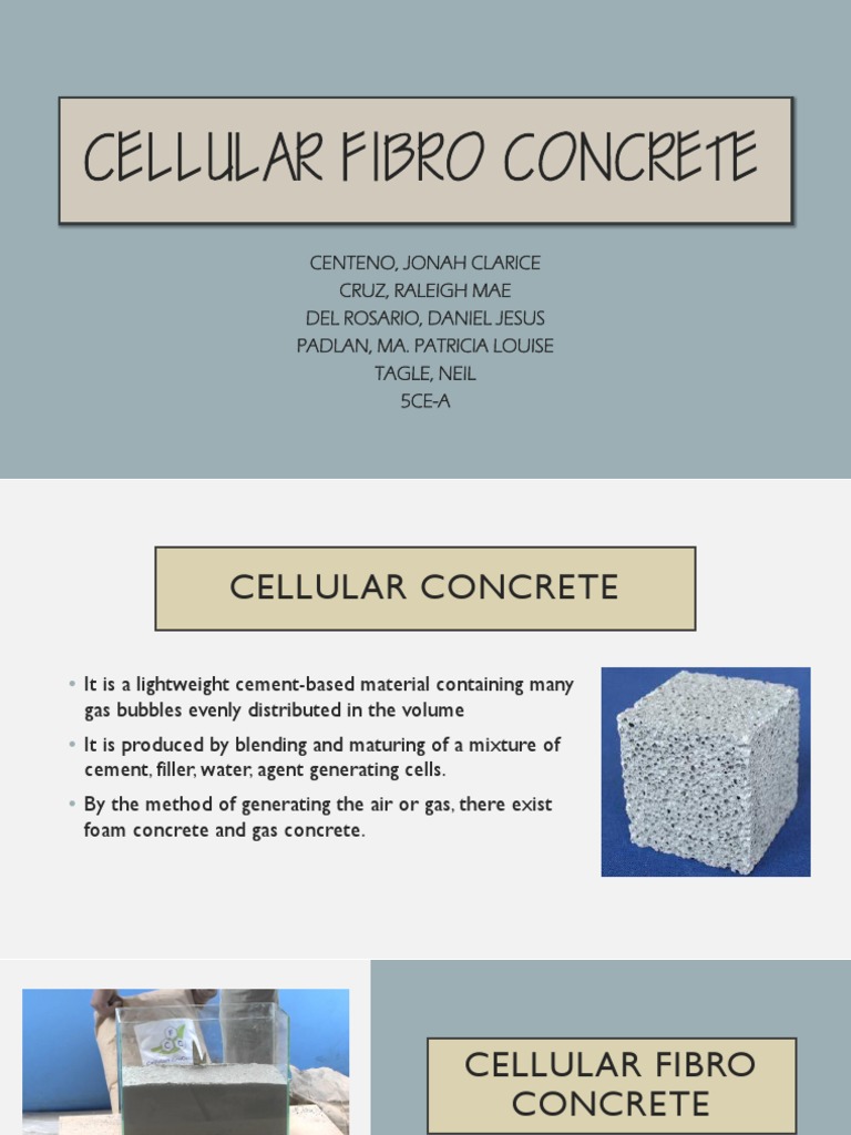 Cellular Fibro Concrete | PDF | Concrete | Fly Ash